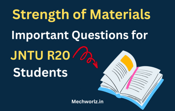Strength Of Materials Questions For B.Tech Mechanical Students